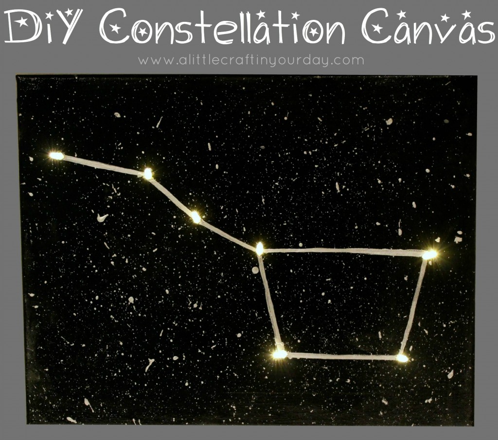 DIY Constellation Canvas - A Little Craft In Your Day DIY Constellation Canvas - A Little Craft In Your Day